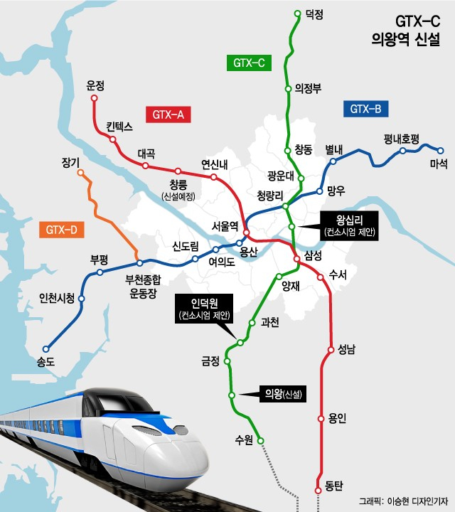 GTX-C 의왕역 신설, 사실상 확정...14만 신규택지 교통정책은 - 머니투데이