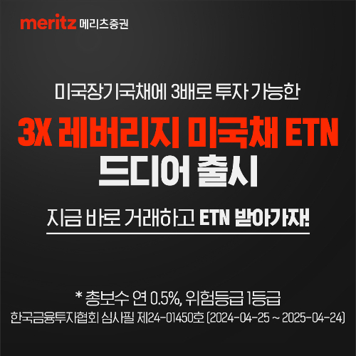 미국 장기채 3배 레버리지 국내 상장…메리츠 ETN 6종 출시 - 머니투데이