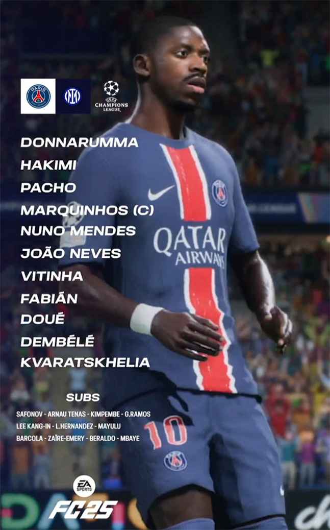 트레블 보인다! PSG, 인터밀란에 2-0 리드 속 UCL 결승 전반 종료... 이강인 벤치 대기 - 머니투데이