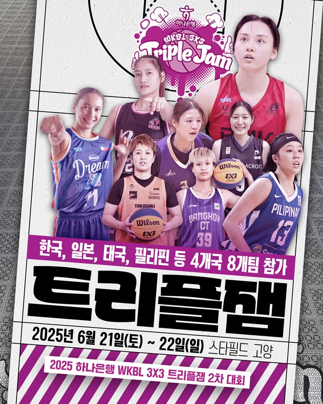 '한국·일본·태국·필리핀' 4개국 亞 스타들, WKBL 3X3 트리플잼에 뜬다 - 머니투데이
