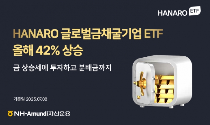 금보다 훨씬 올랐다…NH아문디, 금채굴기업 ETF 수익률 42%↑ - 머니투데이