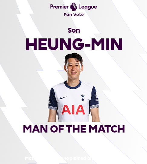 '멀티골 폭발' 손흥민, 당연한 MOTM 선정! "토트넘 전설이 될 것" 감독 극찬... EPL 통산 득점 21위 등극 - 머니투데이